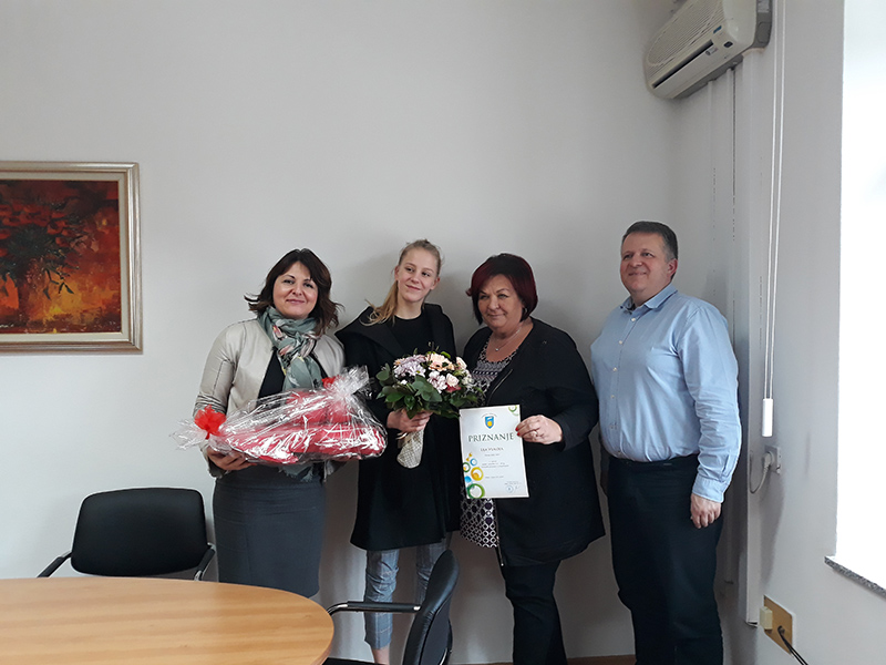 Brončana karatistica Lea Vukoja na prijemu u Općini Viškovo